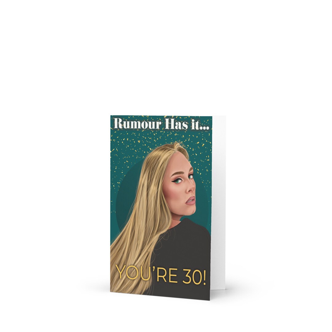 Adele 30 Birthday Card - Etsy