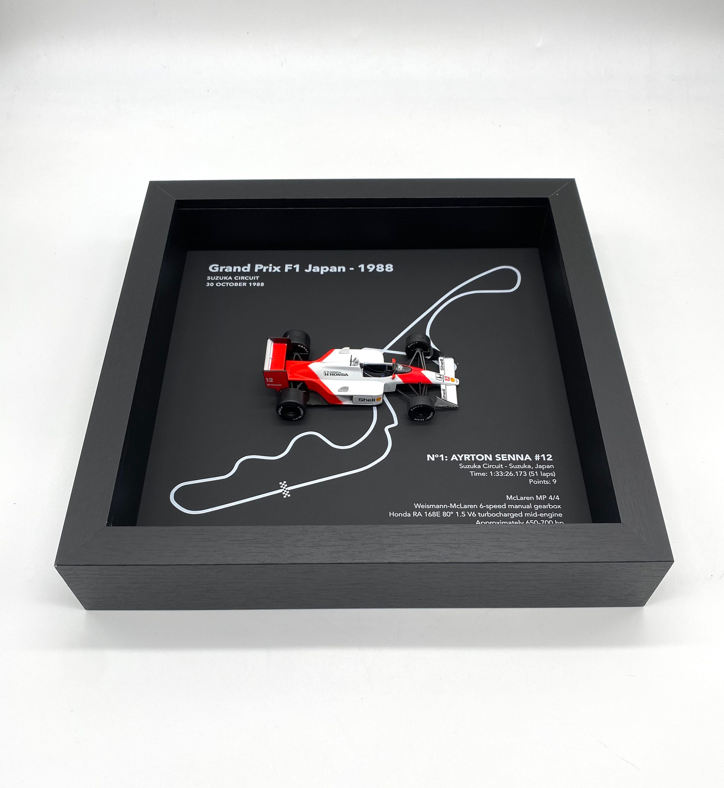 Ayrton Senna GP F1 Japan 1988 3D Frame WORLD CHAMPION 1988 - Etsy