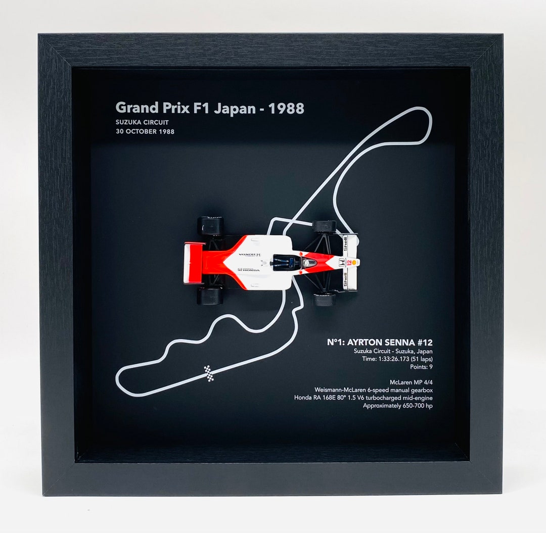 Ayrton Senna GP F1 Japan 1988 3D Frame WORLD CHAMPION 1988 - Etsy