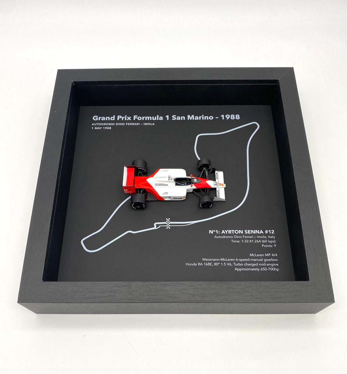 Ayrton Senna 1988 San Marino GP F1 3D Frame - Etsy