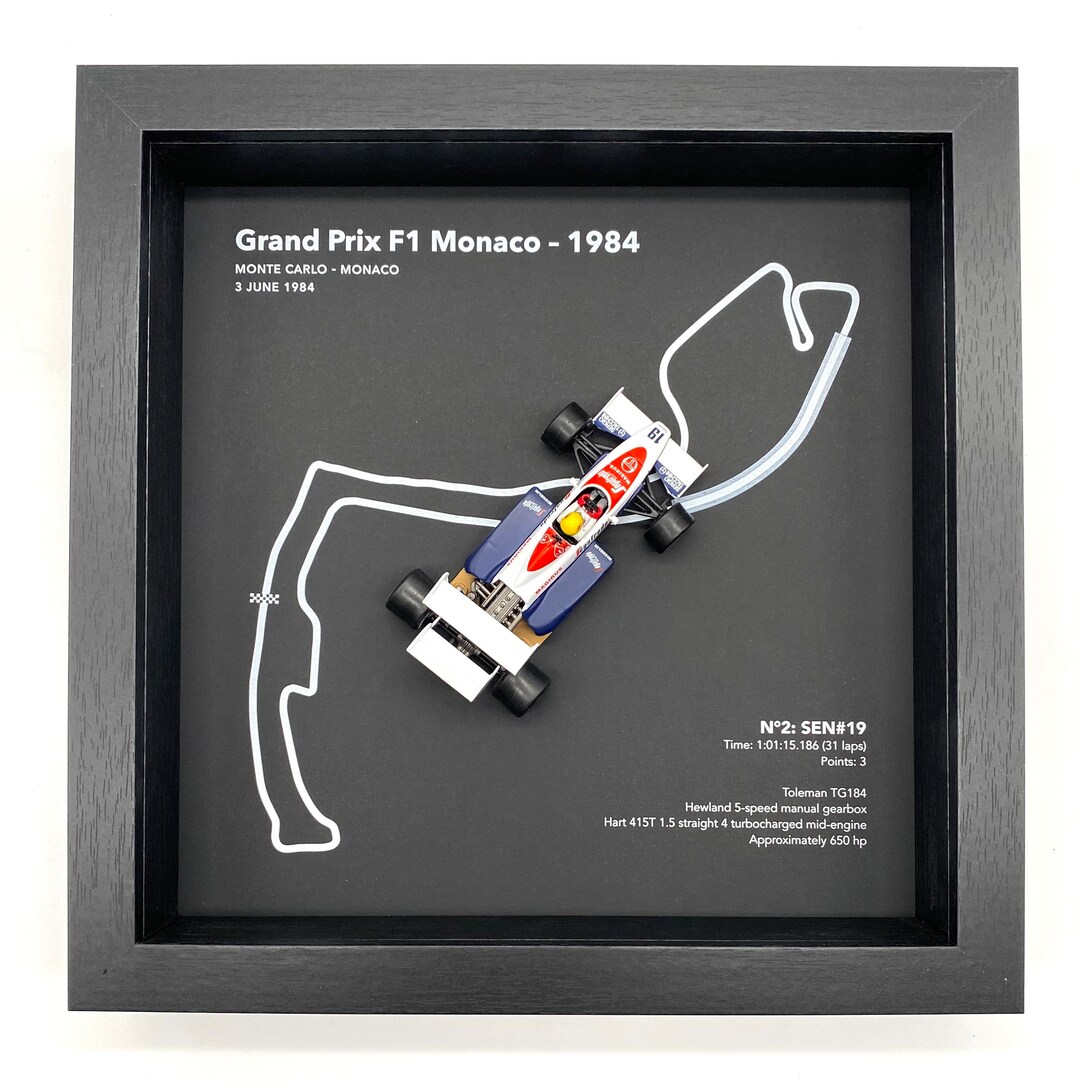 Ayrton Senna 1984 Monaco GP F1 3D Frame - Etsy Australia