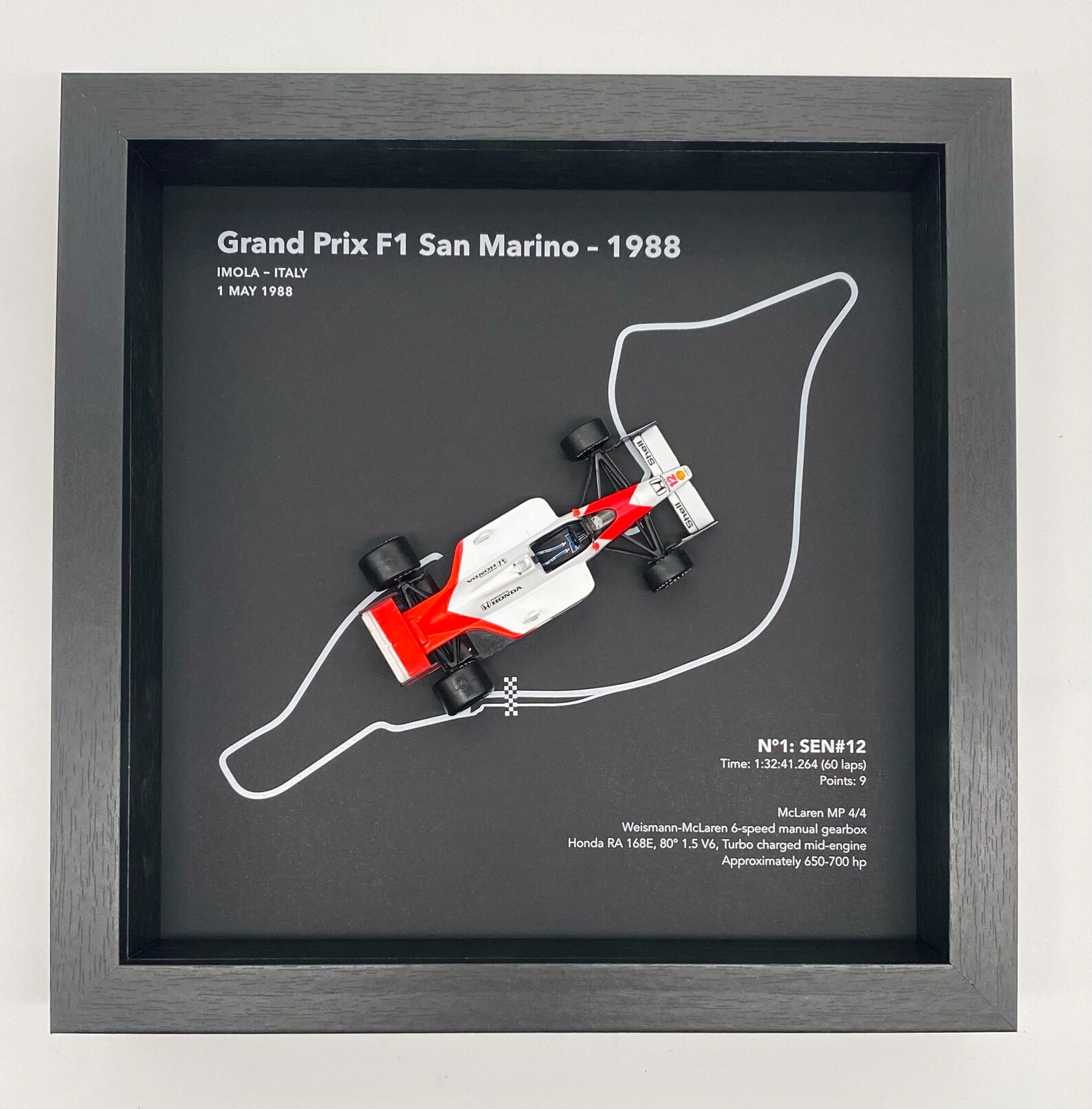 Ayrton Senna 1988 San Marino GP F1 3D Frame - Etsy