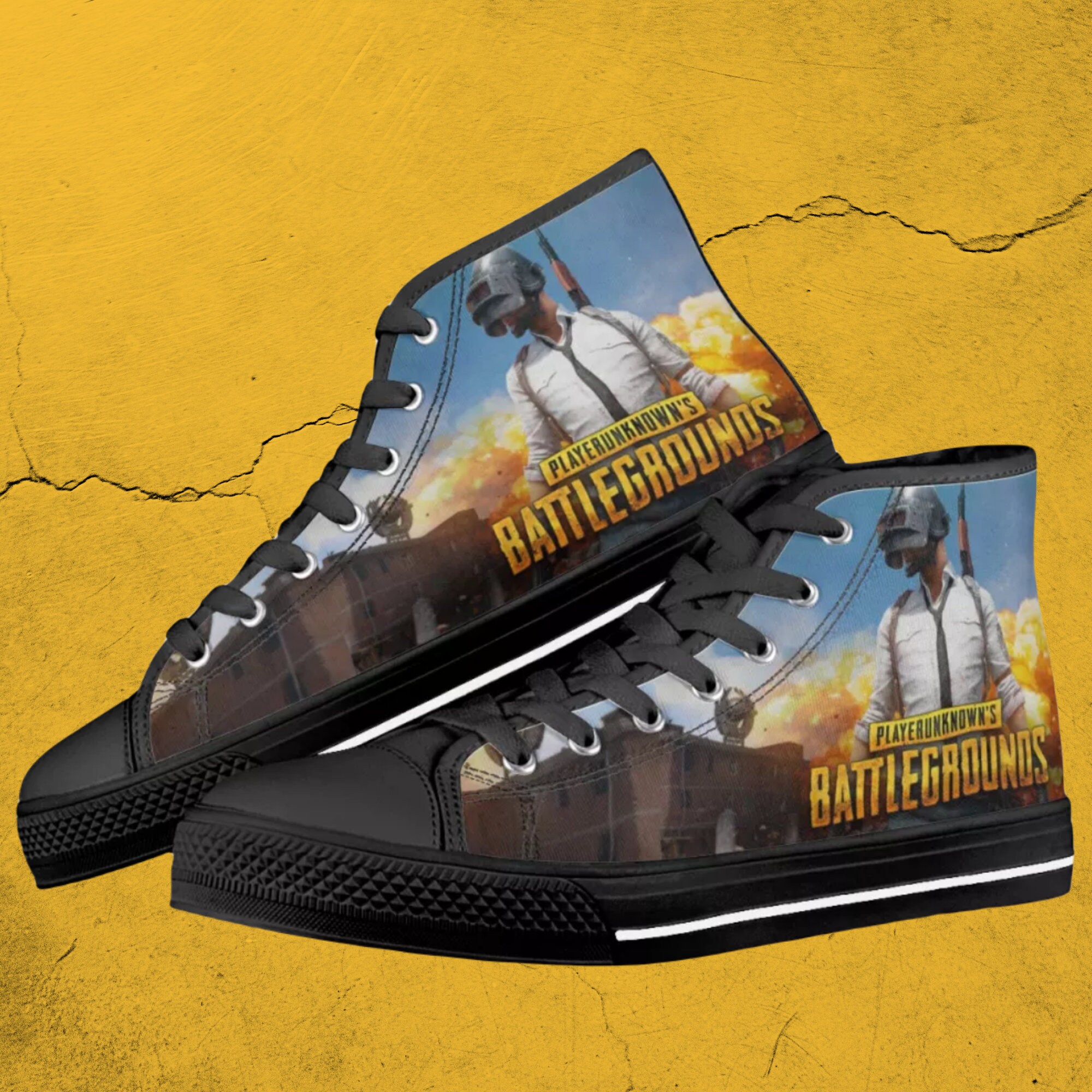 PUBG mobile shoes. PUBG high tops Pubg sneakers. Look like | Etsy