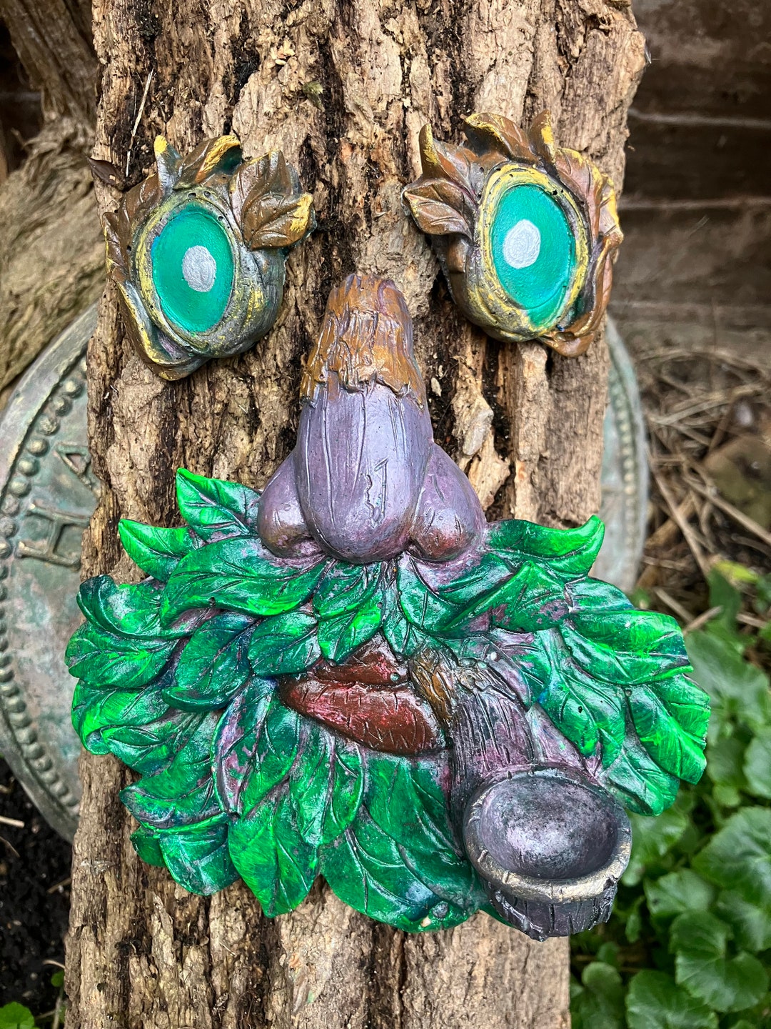 Tree Face ‘pipe Puffing Bertie ‘ - Etsy