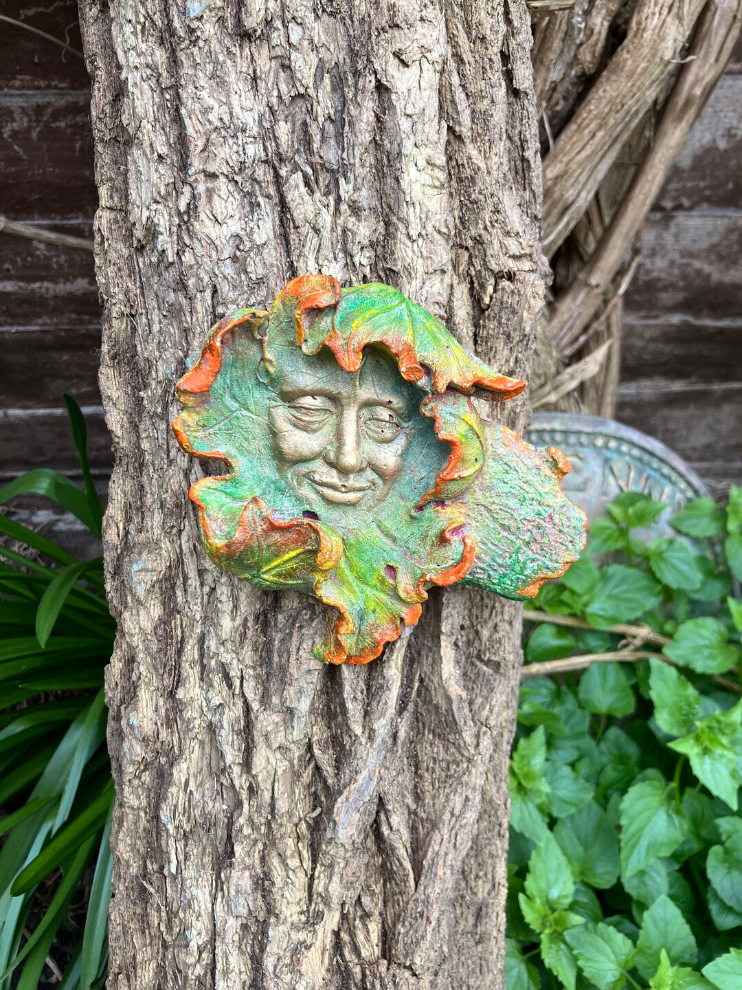 Mr Leafy Green Tree Face - Etsy