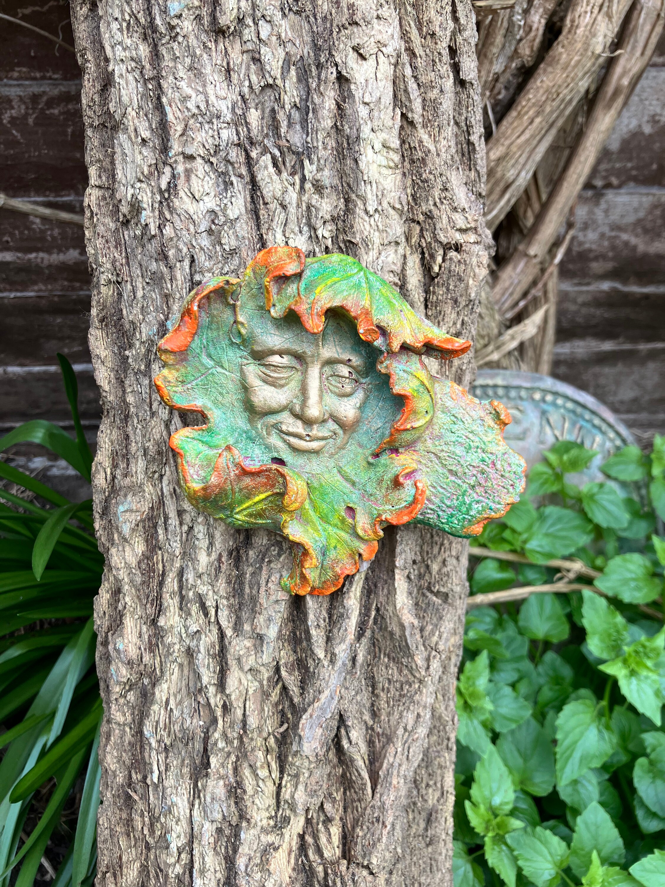 Mr Leafy Green Tree Face - Etsy