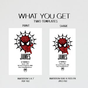 Spiderman Birthday Invitation , Spiderman Party, Birthday Invitation ...