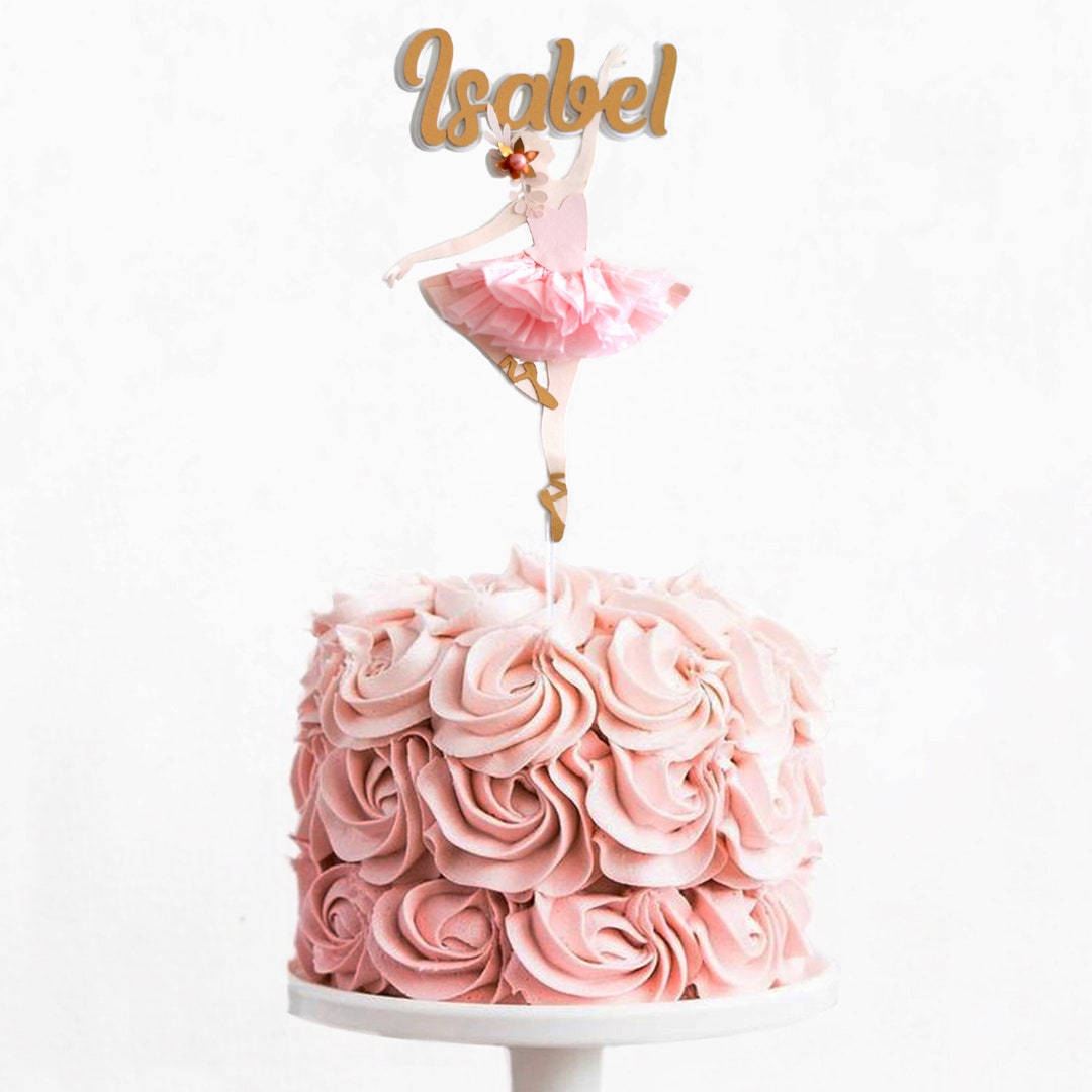 Ballerina Cake Topper, Personalized Cake Topper, Custom Ballerina Cake ...