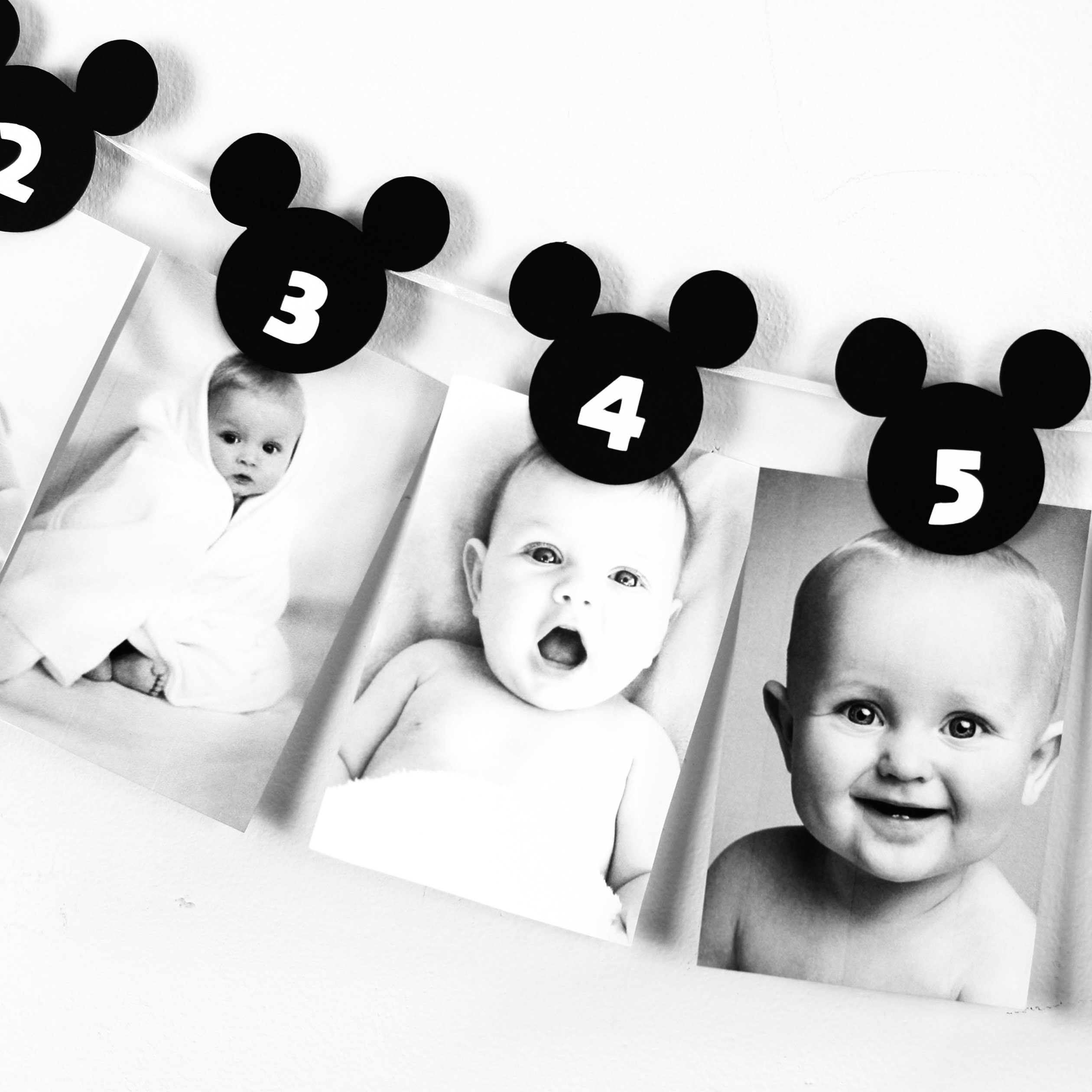 Black and White Mickey Mouse First Birthday, Modern Mickey Mouse Bundle ...