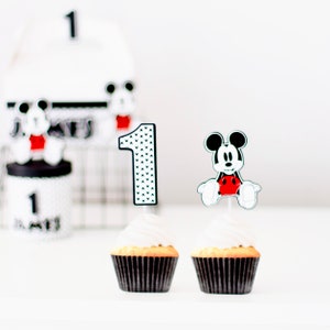 Modern Mickey Mouse Cake Topper, Mickey Mouse Theme, Personalized ...
