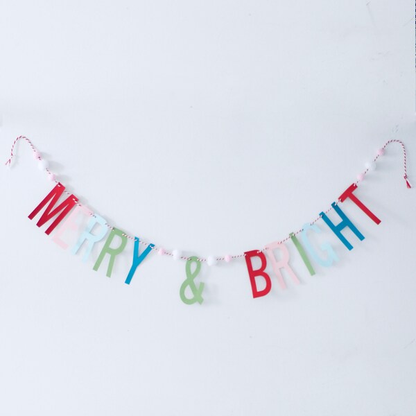 Merry and Bright Banner - Etsy