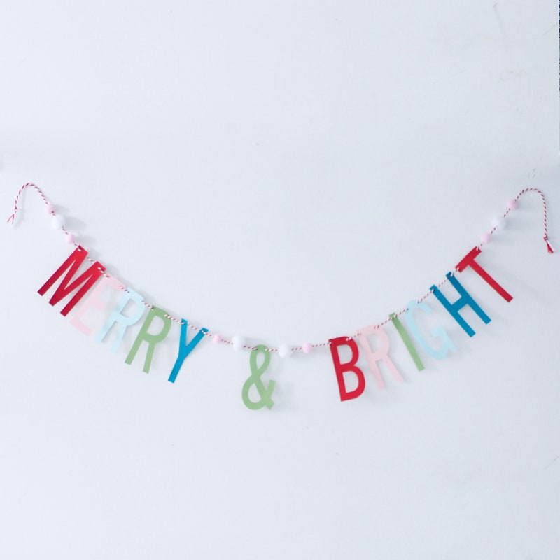Merry and Bright Banner - Etsy