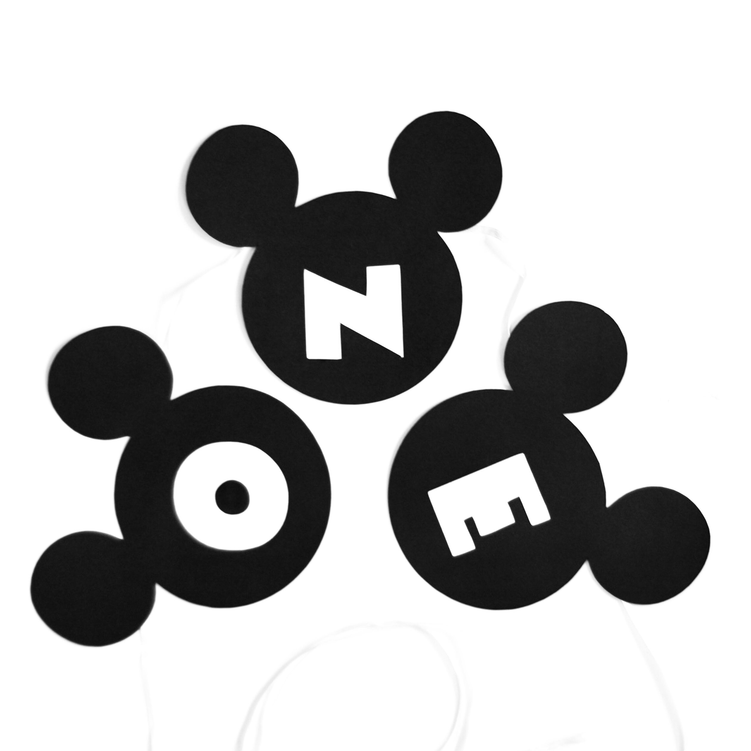 Black and White Mickey Mouse First Birthday, Modern Mickey Mouse Bundle ...