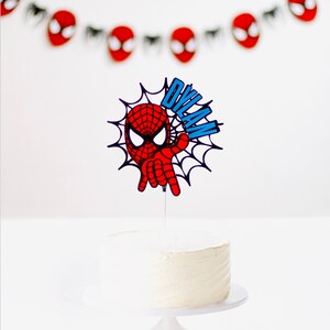 Spiderman Custom Cake Topper, Personalized Cake Topper, Spiderman Cake ...