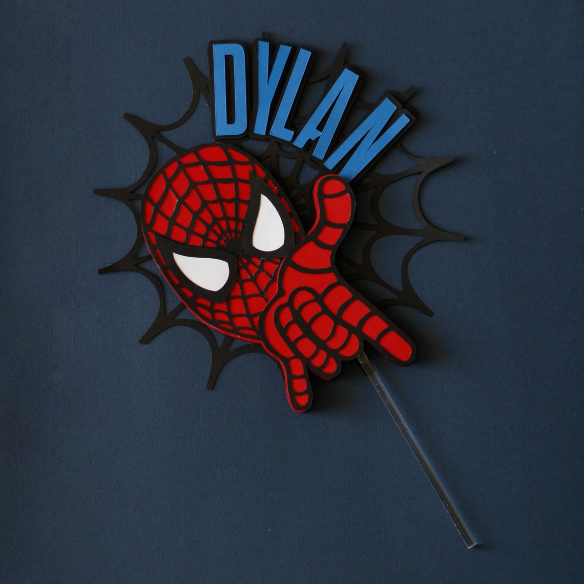Spiderman Custom Cake Topper, Personalized Cake Topper, Spiderman Cake ...