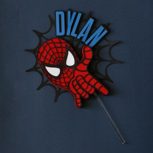 Spiderman Custom Cake Topper, Personalized Cake Topper, Spiderman Cake ...