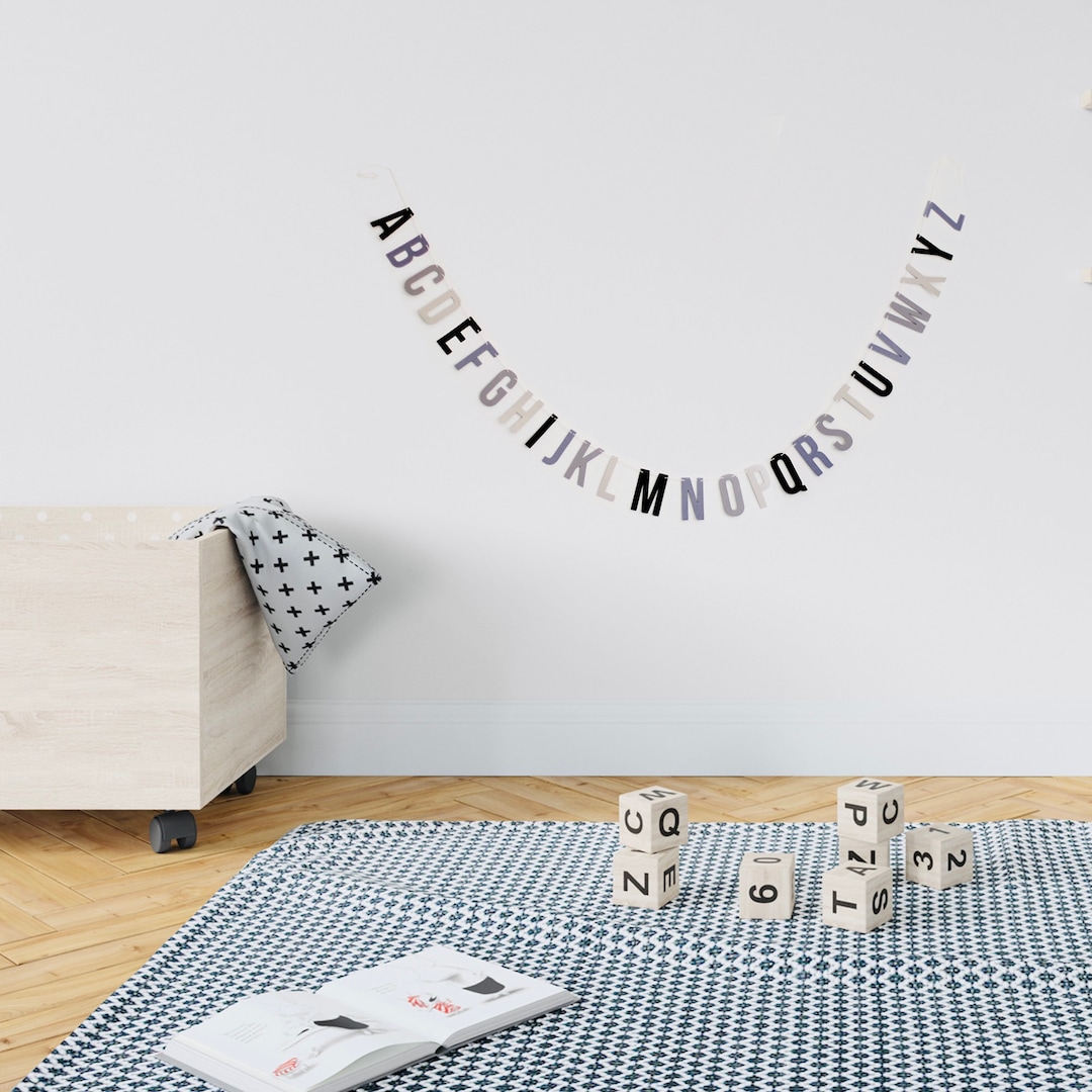 Alphabet Garland, ABC Garland, Nursery Decor, Alphabet Decor, Alphabet ...