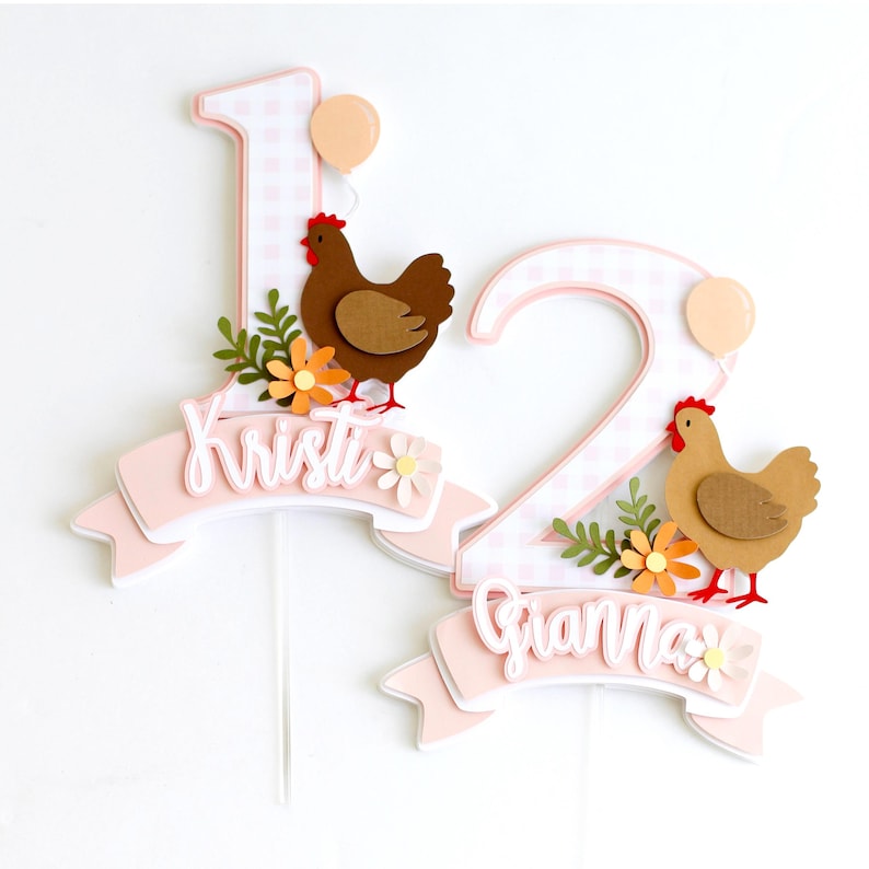 Chicken Cake Topper, Custom Chicken Cake Topper, Farm Cake Topper ...
