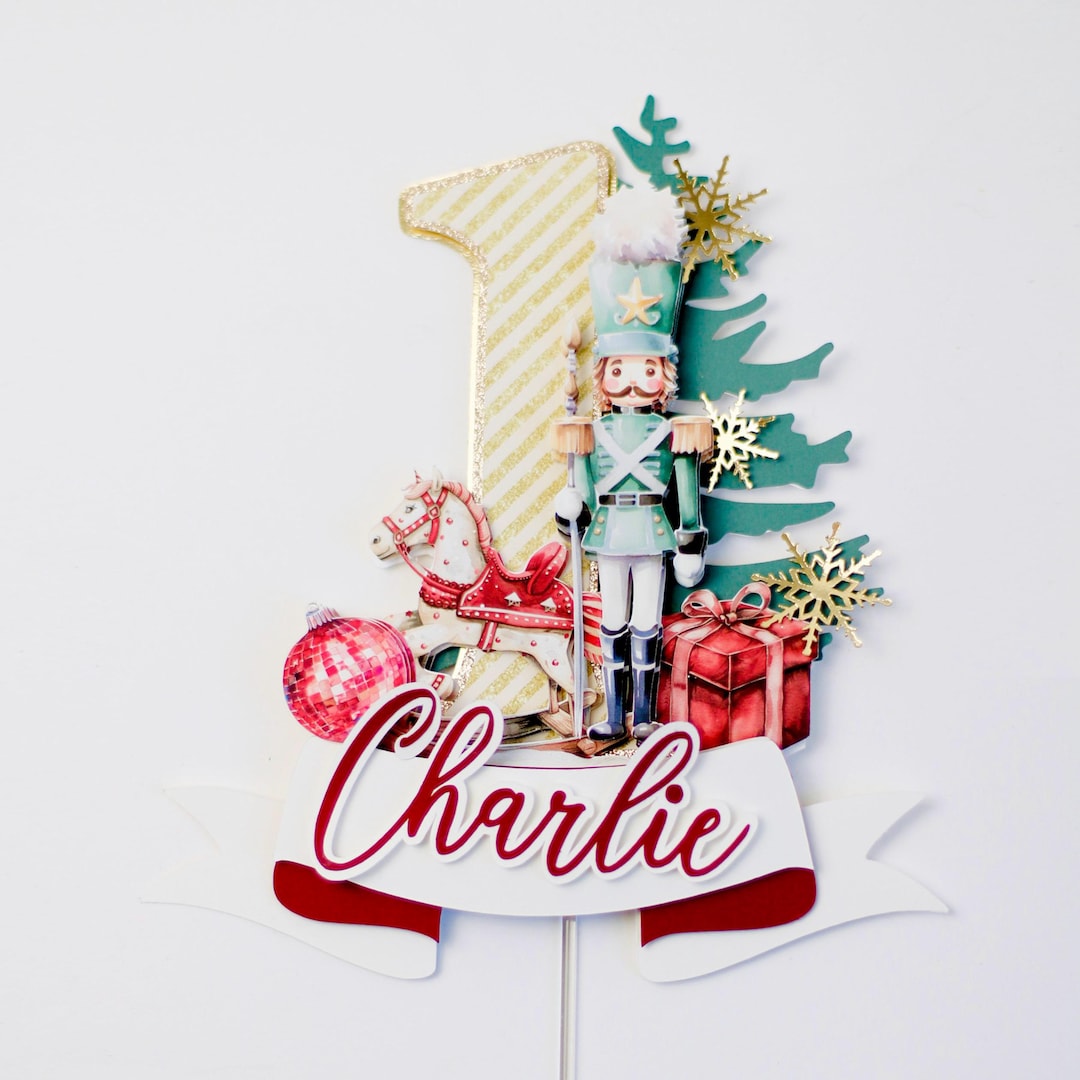 Nutcracker Cake Topper, Oh What Fun Cake Topper, Personalized Nutcracker Cake Topper, Nutcracker ...
