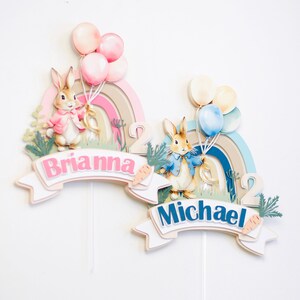 Peter Rabbit Cake Topper, Bunny Cake Topper, Peter Rabbit 1st Birthday ...