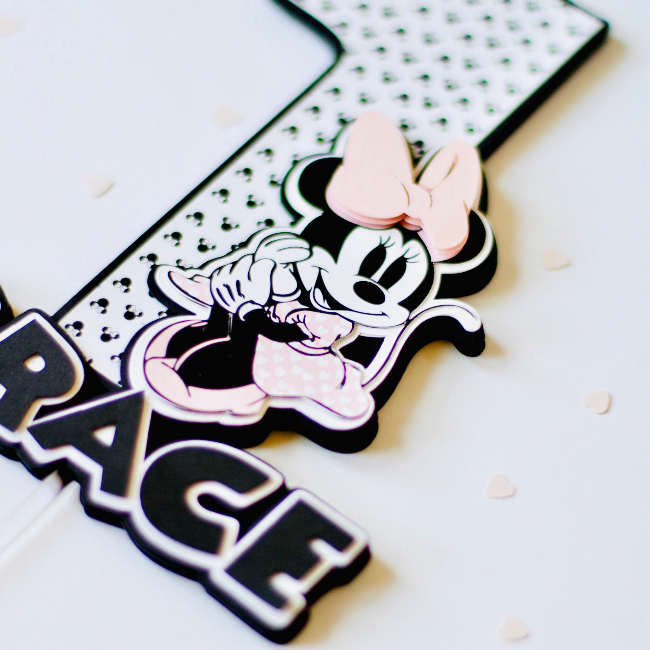 Minnie Mouse Cake Topper Minnie Mouse Theme Personalized - Etsy