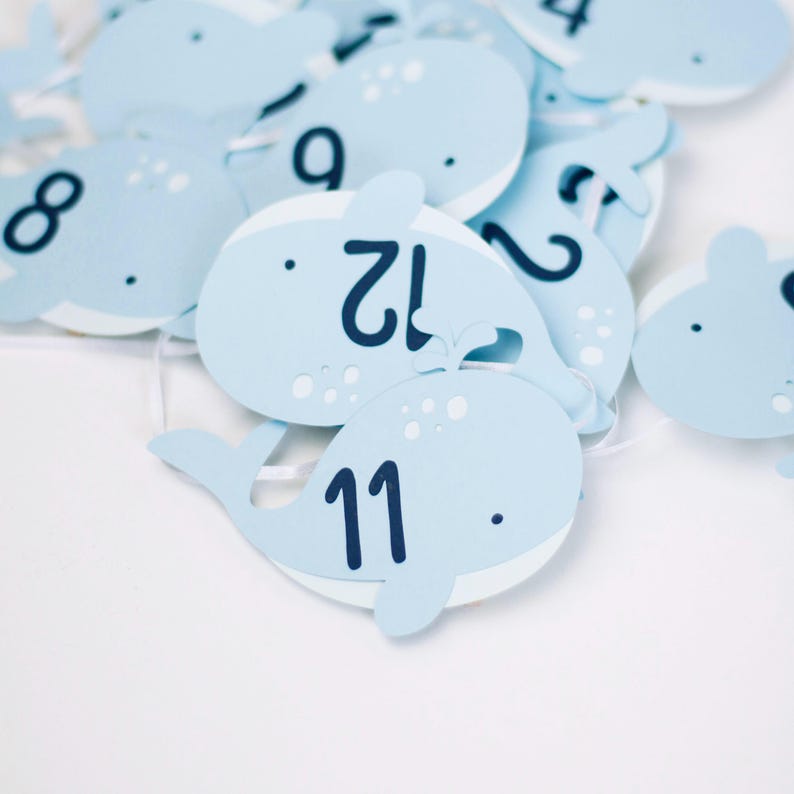 Whale Photo Banner, Photo Banner, Boy First Birthday Decor, Milestone ...