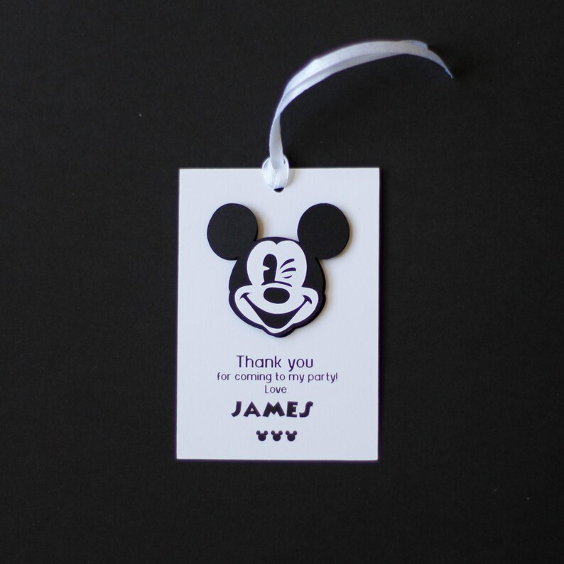 Mickey Birthday Favor Tags. Personalized Tags. Mickey Party - Mickey ...