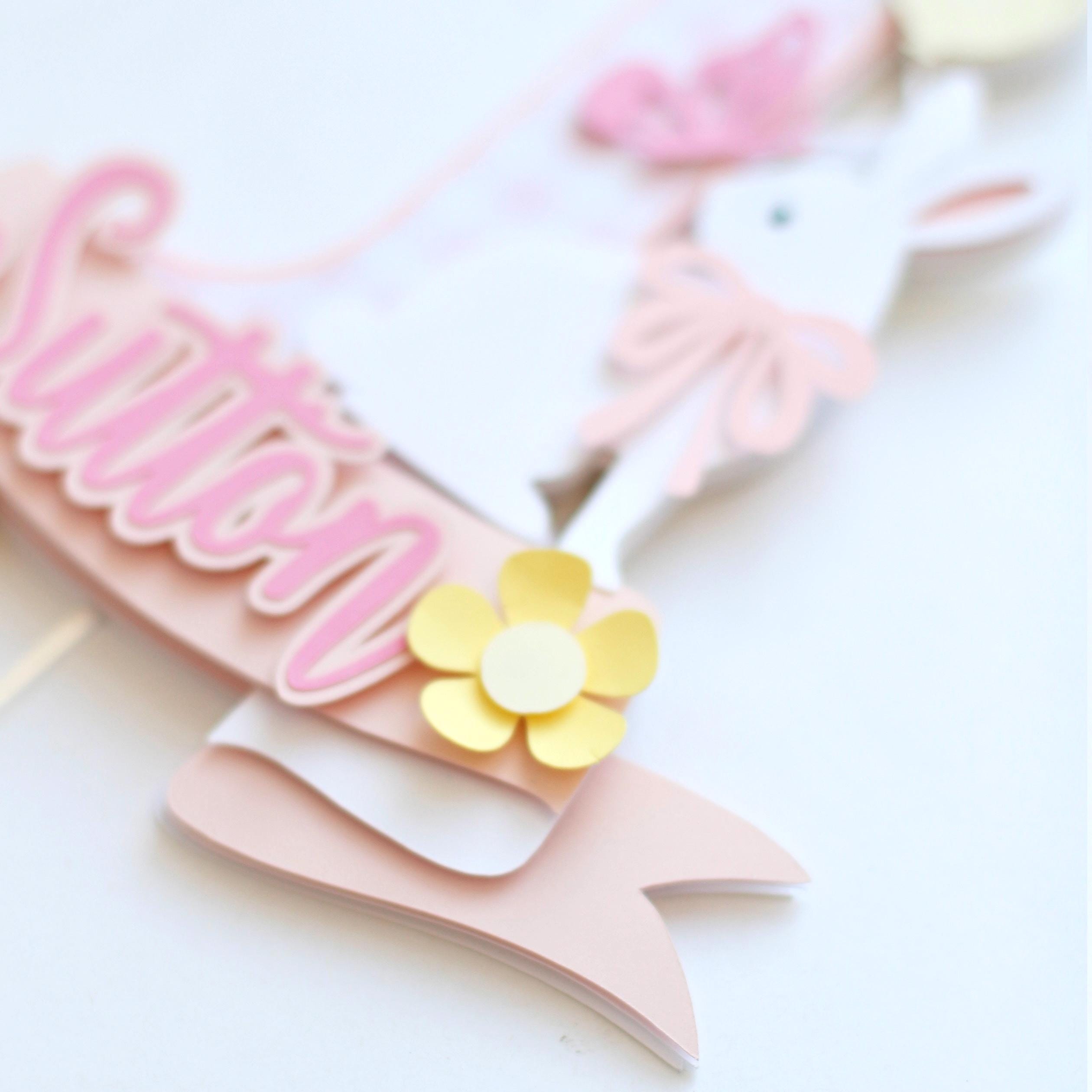 Bunny Cake Topper, Easter Cake Topper, Some Bunny is One - Etsy