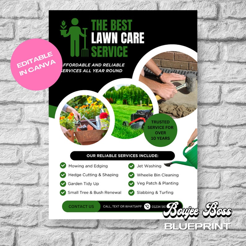 DIY Flyer Gardening Flyer Gardeners Leaflet Lawn Service Lawn Care ...