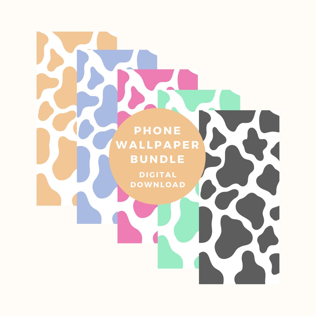 Cow Print Phone Wallpaper Bundle - Etsy
