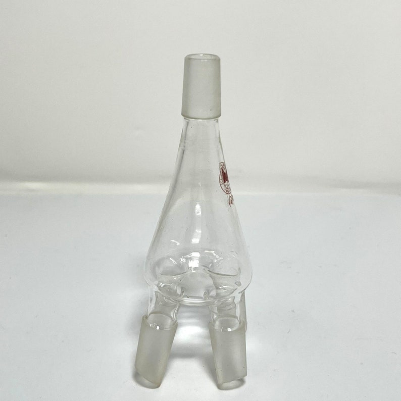 Ace Glass Cow Type Distillation Receiver Adapter No Hooks 14/20 Joints ...