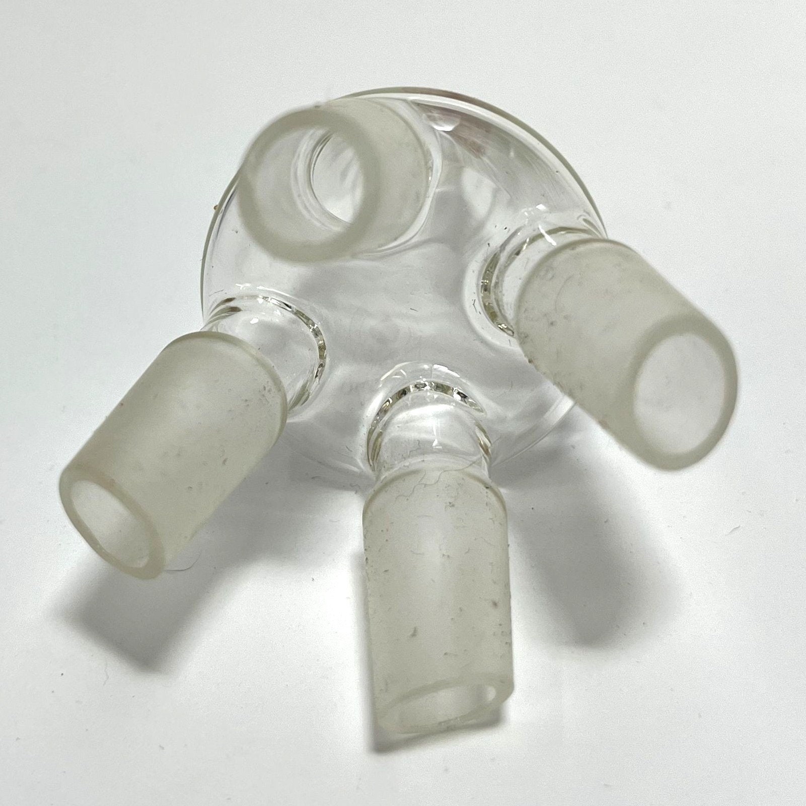 Ace Glass Cow Type Distillation Receiver Adapter No Hooks 14/20 Joints ...