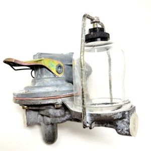 Vintage 1940s 1950s V8 Single Action Fuel Pump With Glass Bowl Auto ...