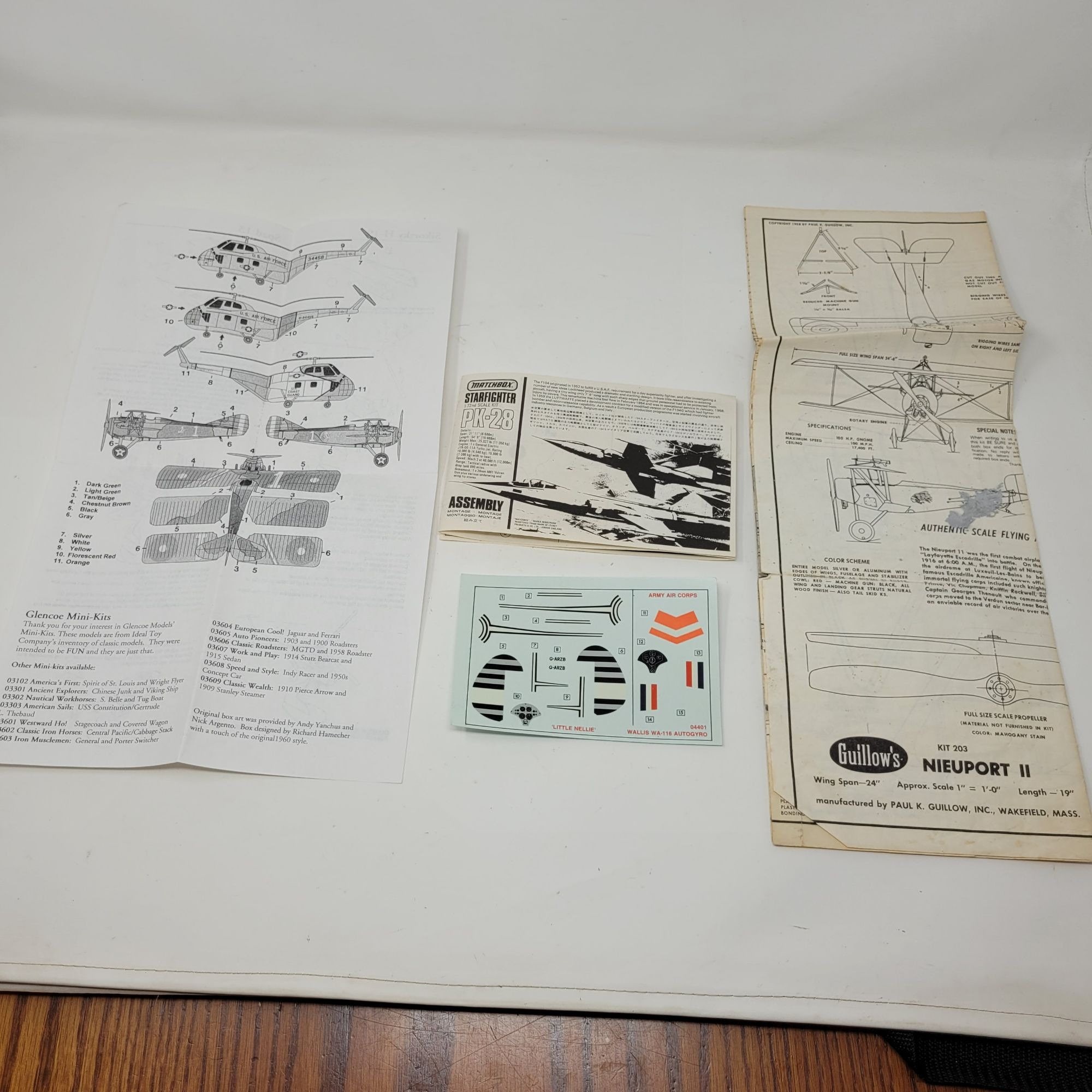 Vintage Assembly Directions for Model Kit Aircraft Helicopters Lot of ...