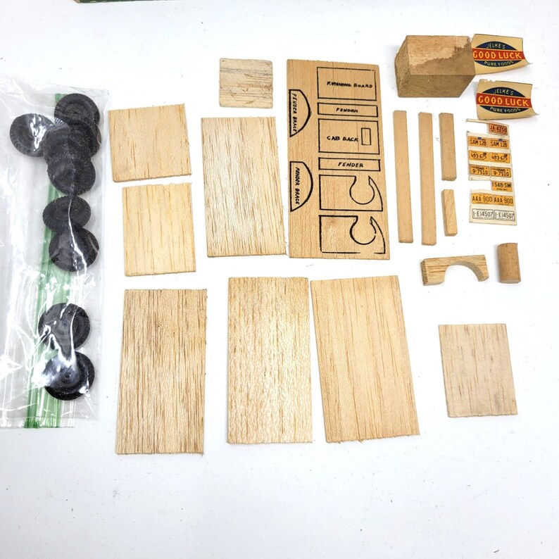 Vintage Rare 1930 Original Ting Trucks Balsa Wood Model Kit Lot of 5 ...