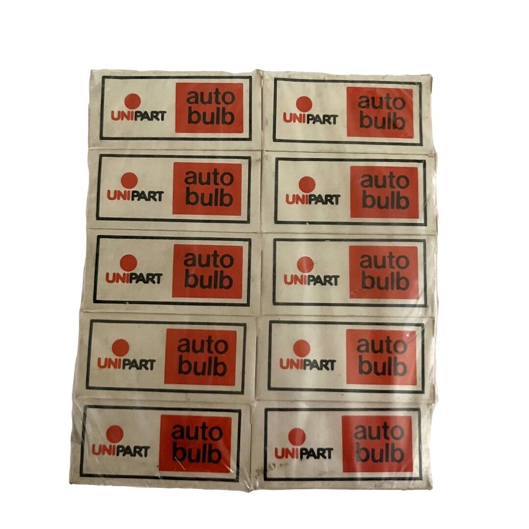 NOS Pack of 10 Unipart Auto Bulb Luggage Comp Lamp GLB 256 S350 M6 ...