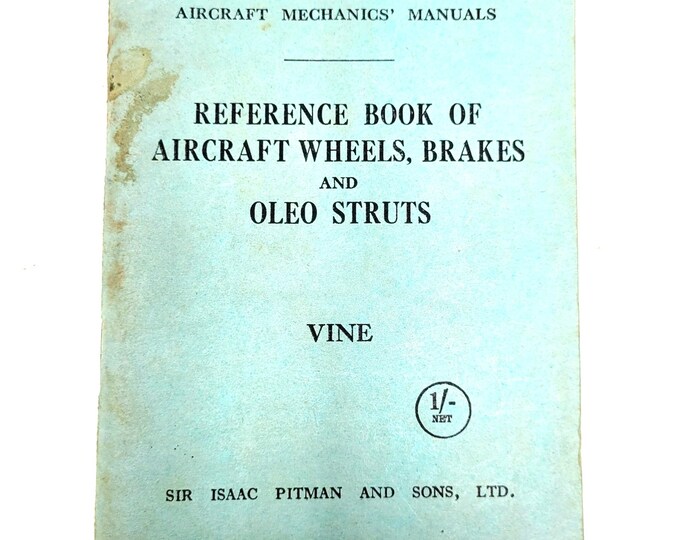 WWII Aircraft Mechanic Manual Reference Book Wheels Brakes Oleo Struts ...