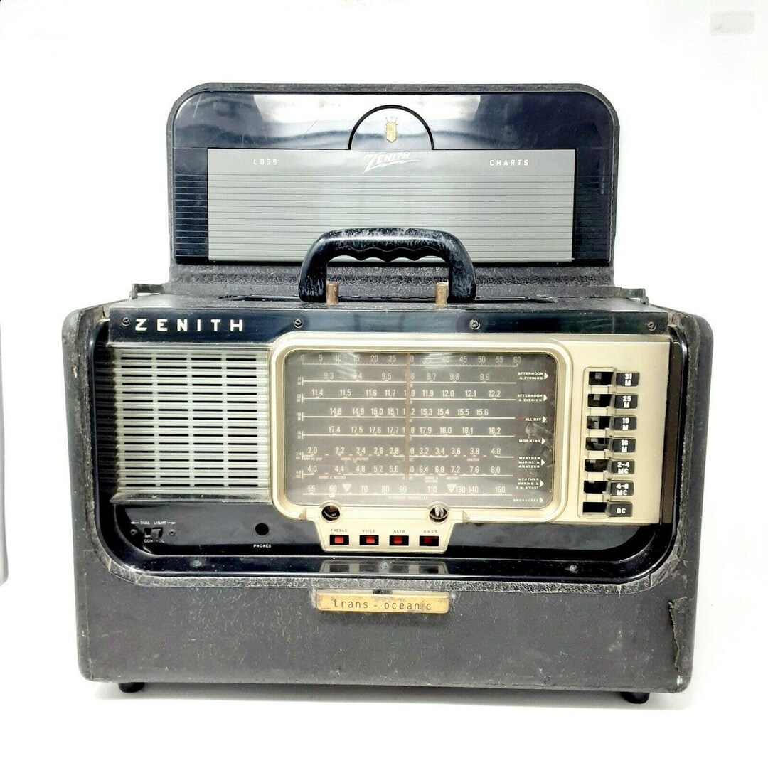 Vintage ZENITH Trans Oceanic Y600 6T40 Wave Magnet Tube Radio 1954 ...