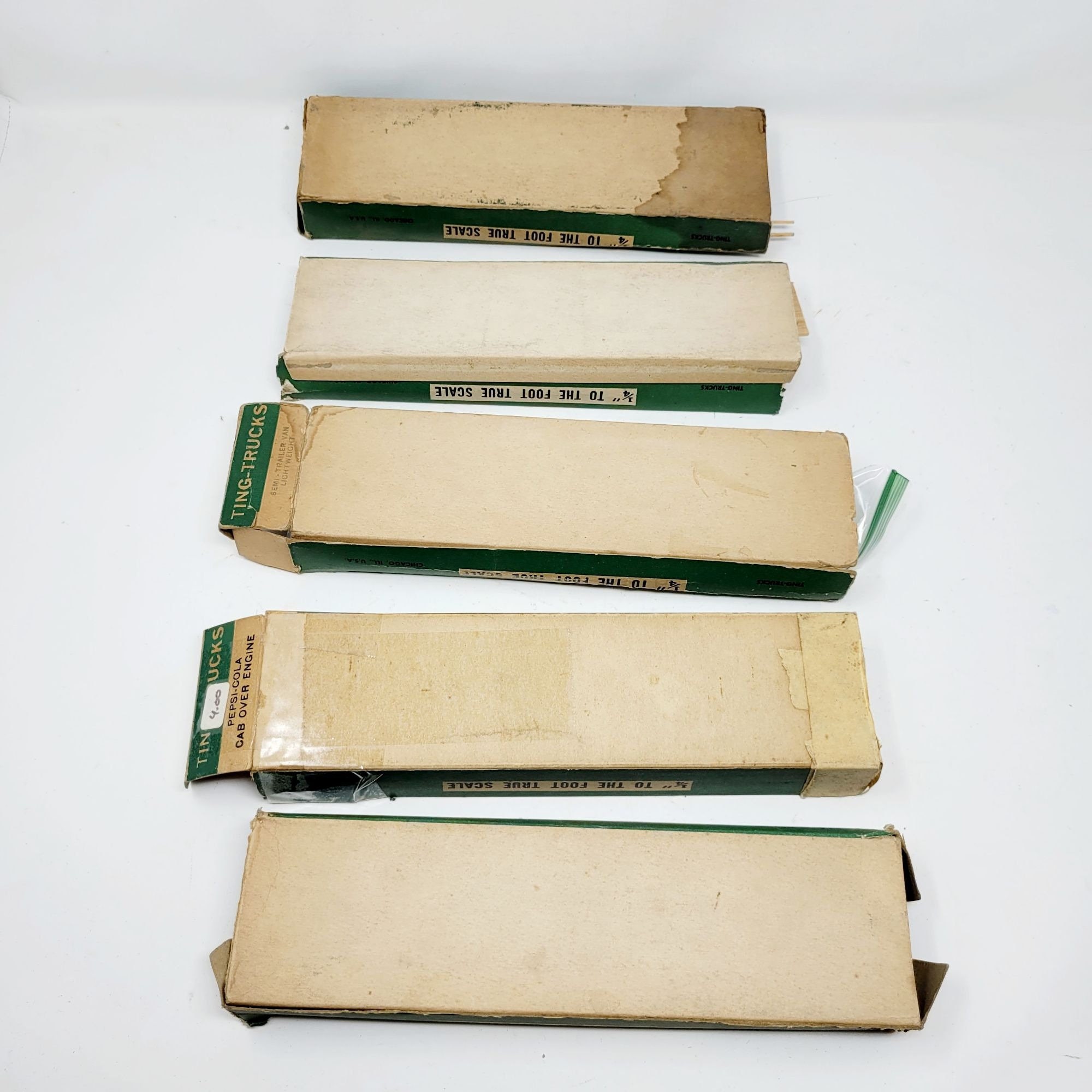 Vintage Rare 1930 Original Ting Trucks Balsa Wood Model Kit Lot of 5 ...