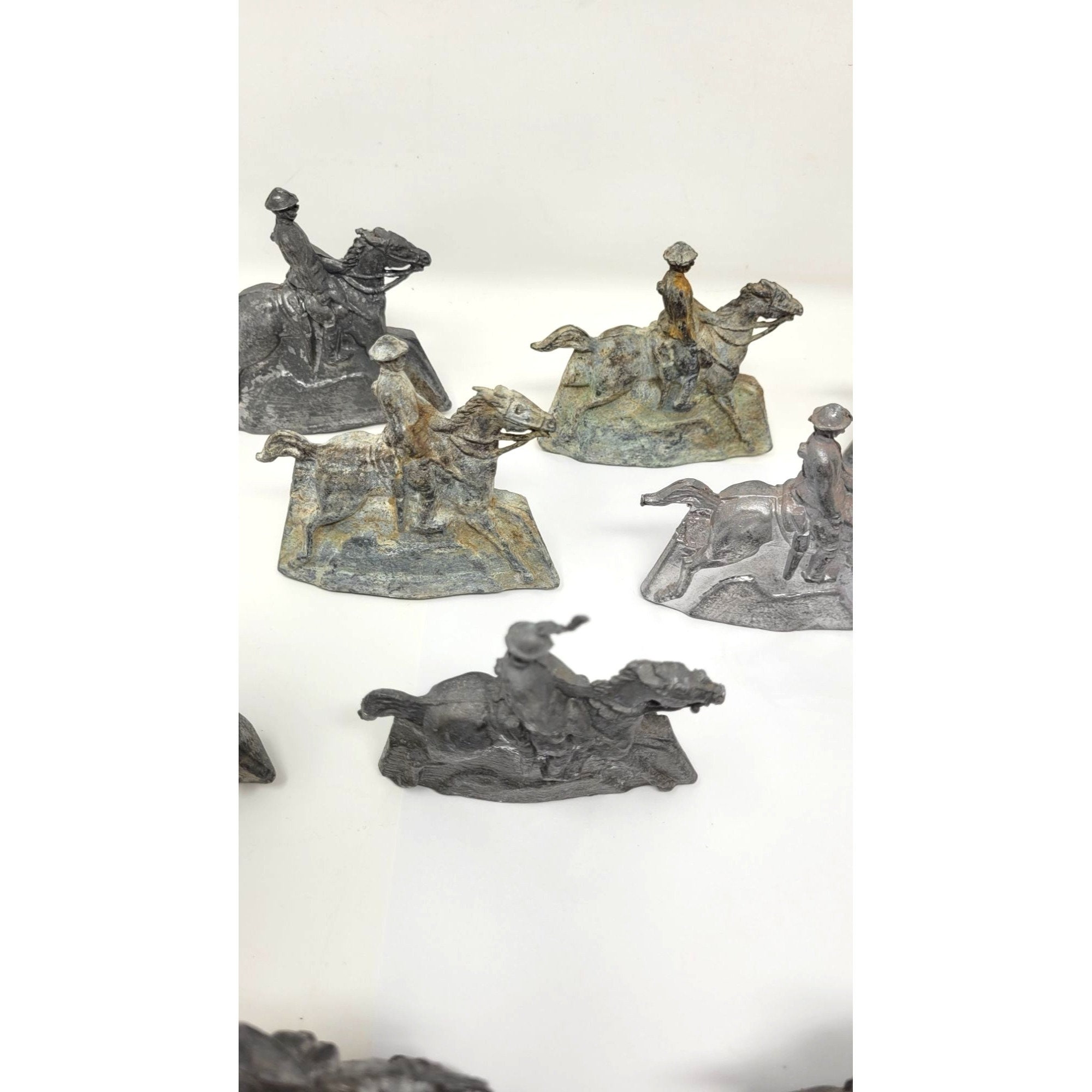 Vintage Civil War Lead Military Men on Horseback Lt of 10 Carved ...
