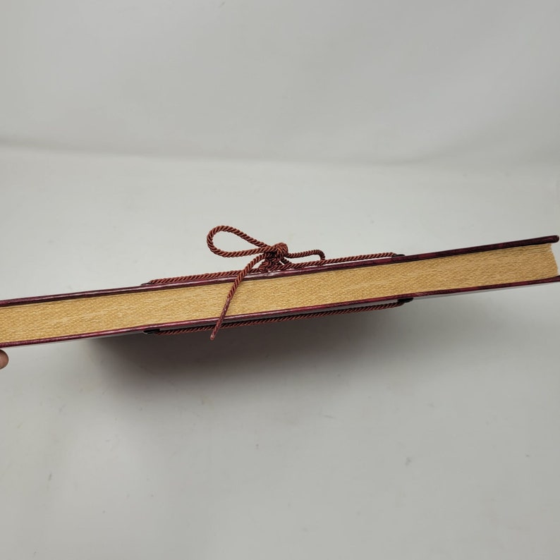 Vintage 1960s Burgundy Scrapbook New Old Stock Paper Pages Red String ...