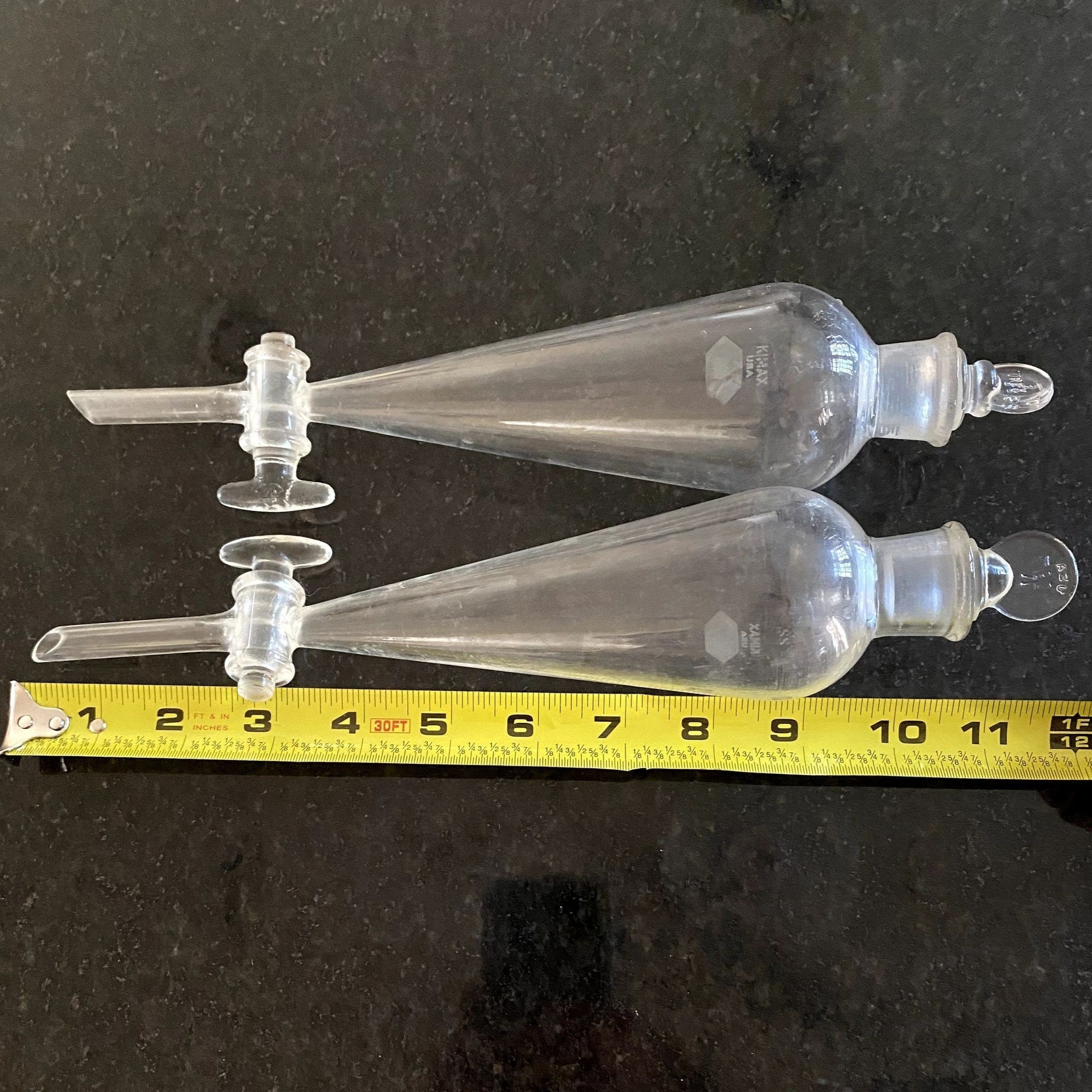Kimax Separatory Flask Funnel Precision Glass Ground Joints Made in USA ...
