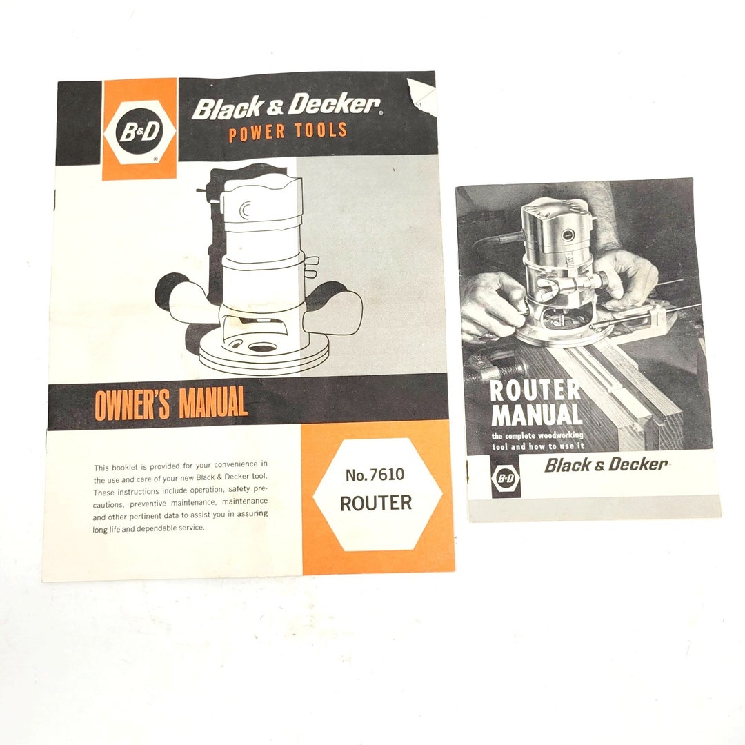 Original Black and Decker Router No 7610 Power Tools Owners - Etsy