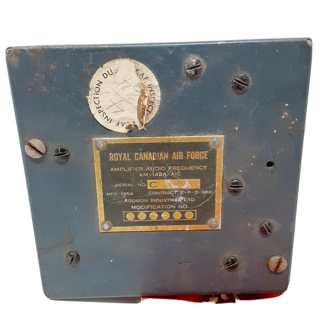 RCAF Vintage Military Aircraft Radio Amplifier Audio Frequency F-86 ...