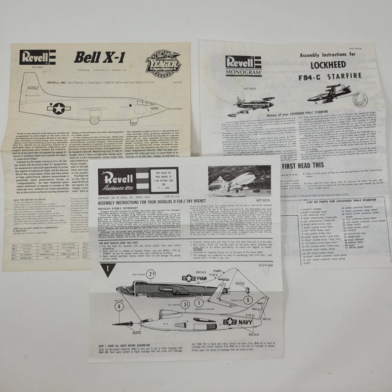 Vintage Assembly Directions for Model Kit Aircraft Helicopters - Etsy