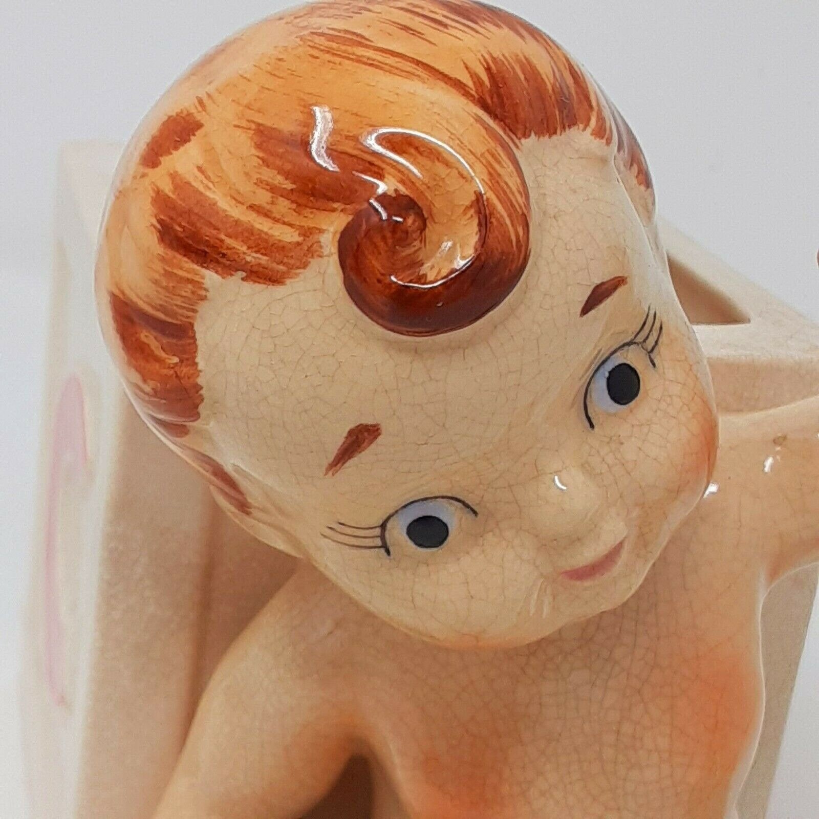 Vintage Napco Ceramic Baby Block & Little Boy Planter A B C Letters 7x ...