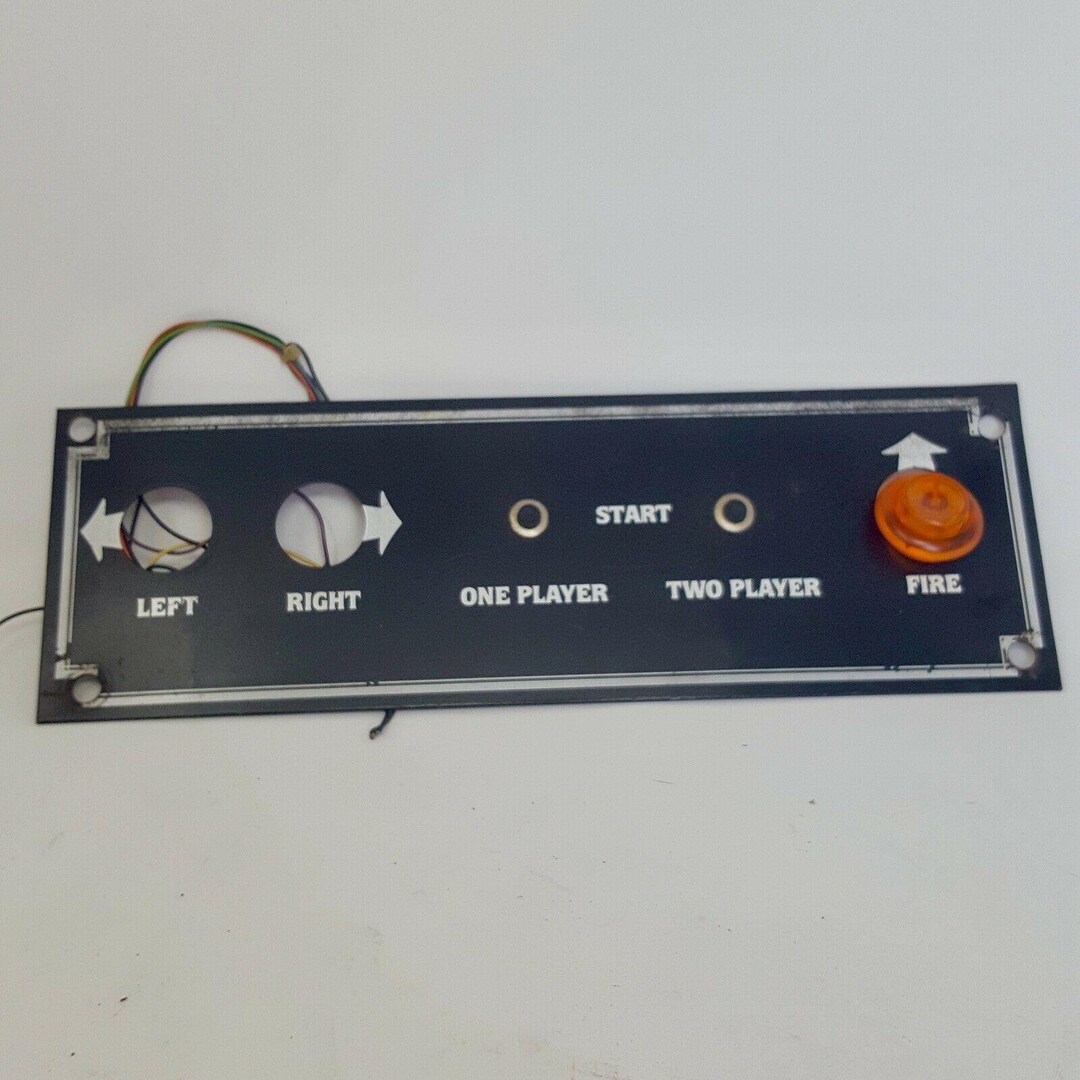 Arcade Control Panel Overlay Vintage Metal Pinball Fire Button Gaming ...