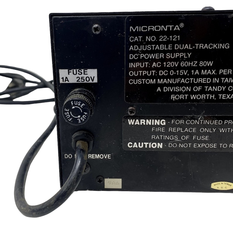 Vintage Radioshack Micronta 22-121 Adjustable Dual Tracking DC Power ...