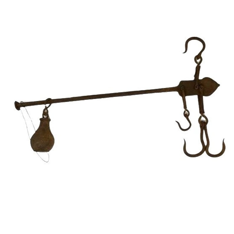 Antique Hanging Wool Weighing Scale Steelyard Sliding Balance Westwood ...