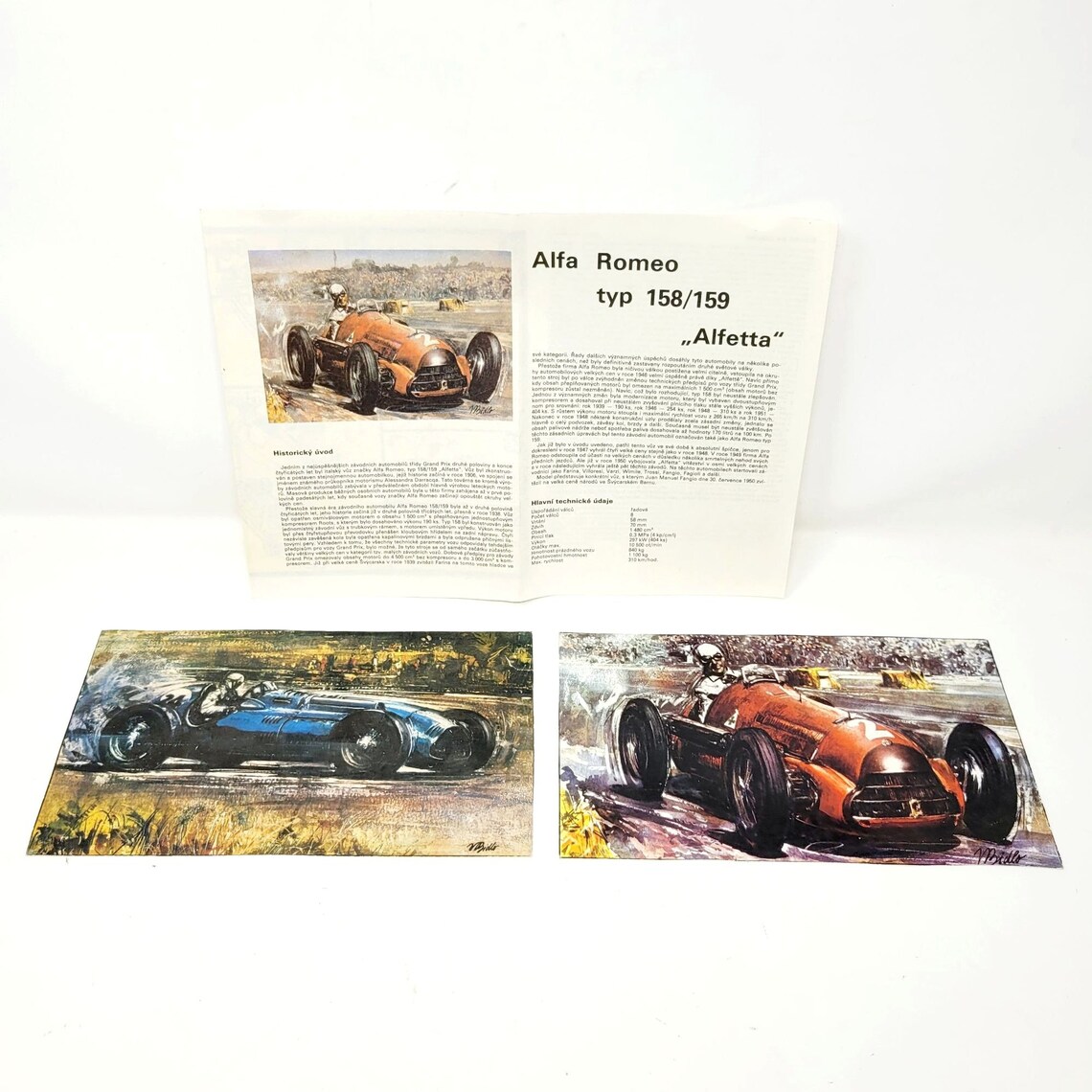Vintage Vladimir Bidlo Racing Cars Pictures Alfa Romeo Typ 158 159 ...